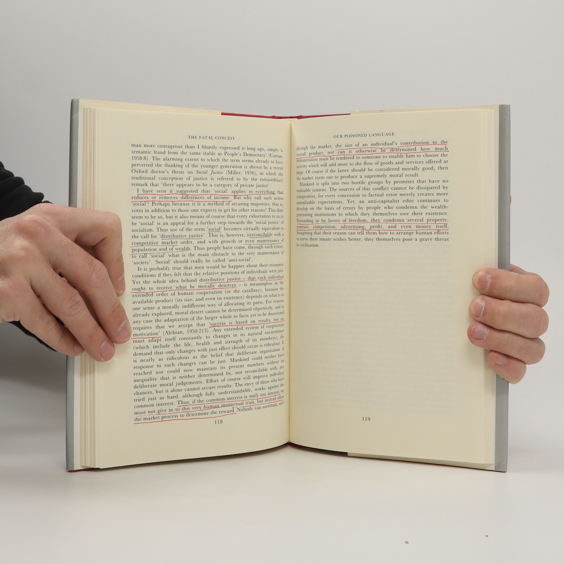 The fatal conceit. The errors of socialism. - Hayek, Friedrich A von ...